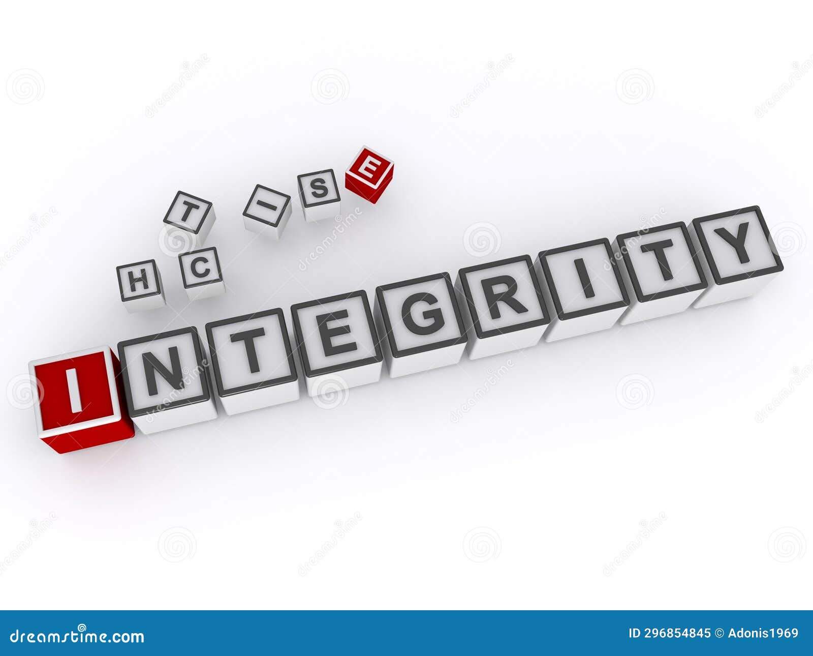 Bloque De Palabras De Integridad En Blanco Imagen de archivo - Imagen ...