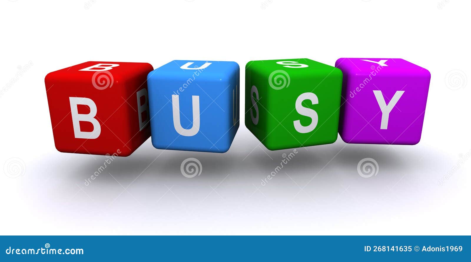 Bloque De Palabras Ocupado En Blanco Stock de ilustración - Ilustración ...