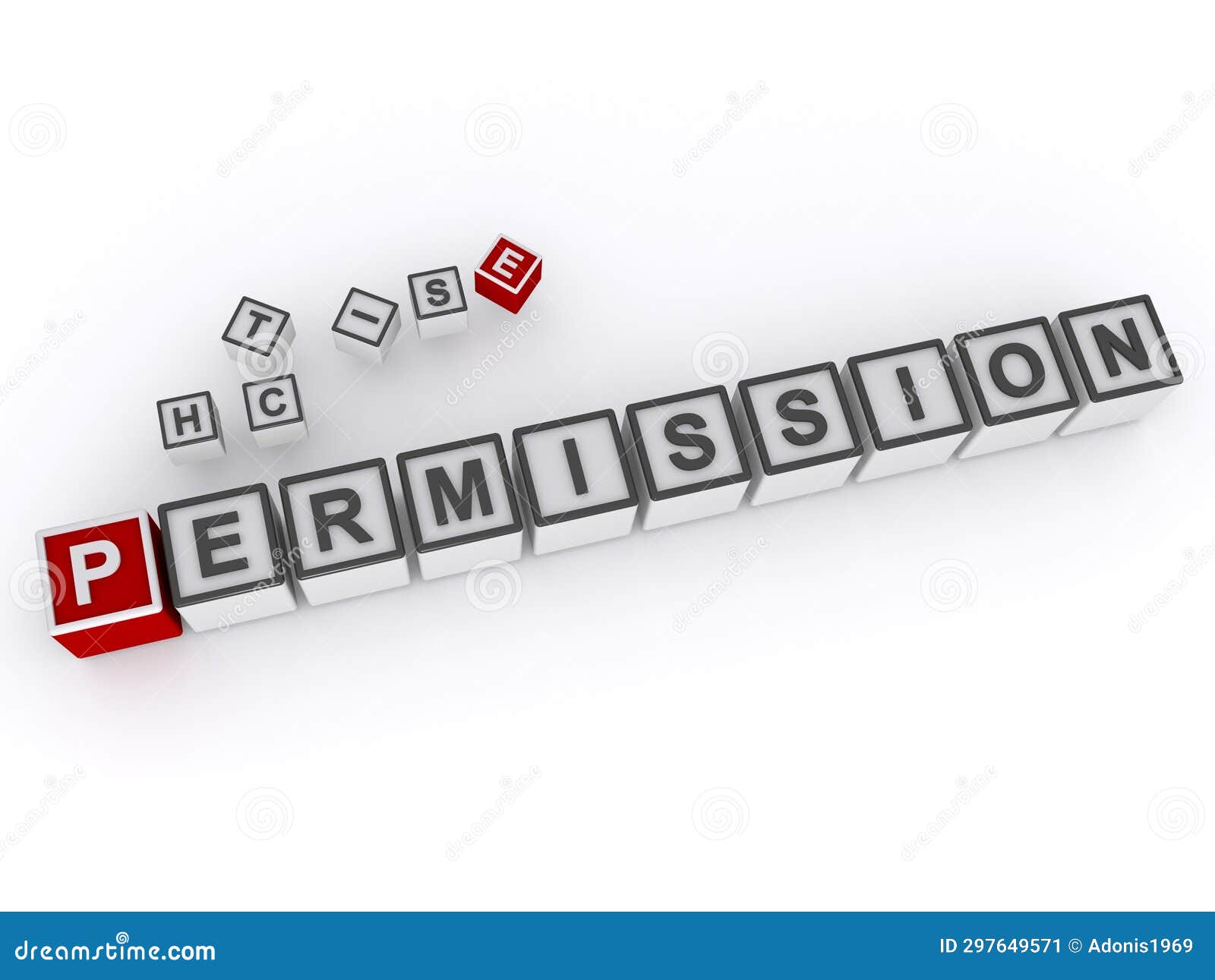 Bloque De Palabras De Permiso En Blanco Imagen de archivo - Imagen de ...