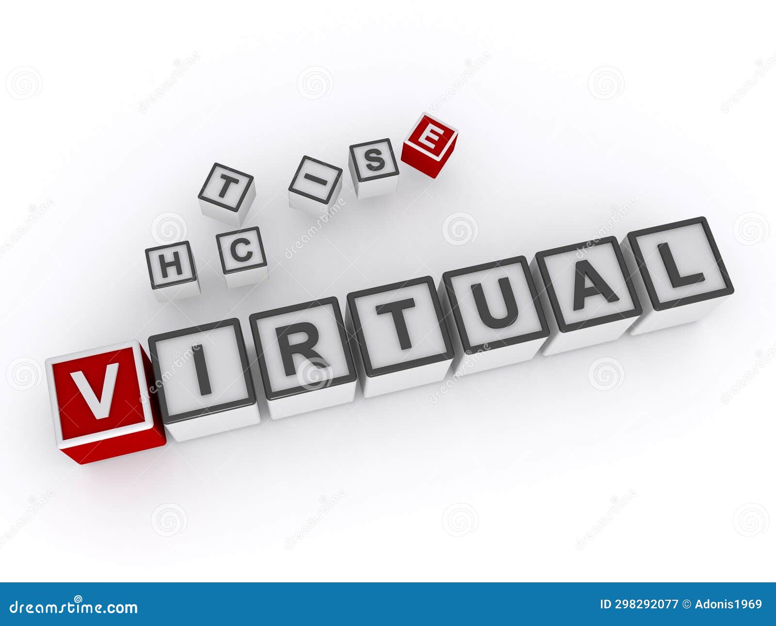 Bloque De Palabras Virtuales En Blanco Stock de ilustración ...