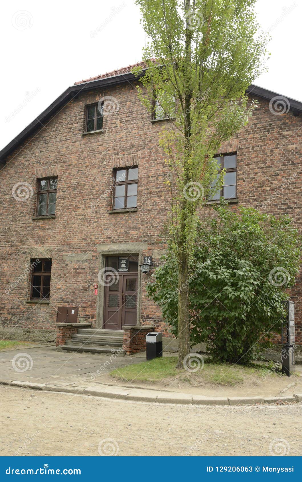 Bloque 14 en Auschwitz I foto de archivo editorial. Imagen de mundo ...