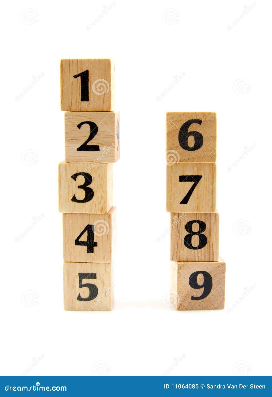 Bloques De Madera Empilados Con Números Imagen de archivo - Imagen de ...