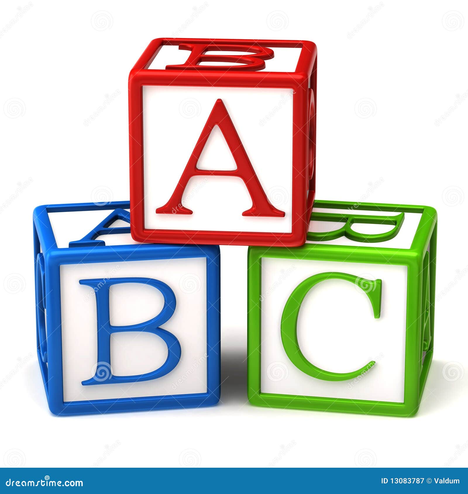 Bloques del ABC stock de ilustración. Ilustración de colorido - 13083787