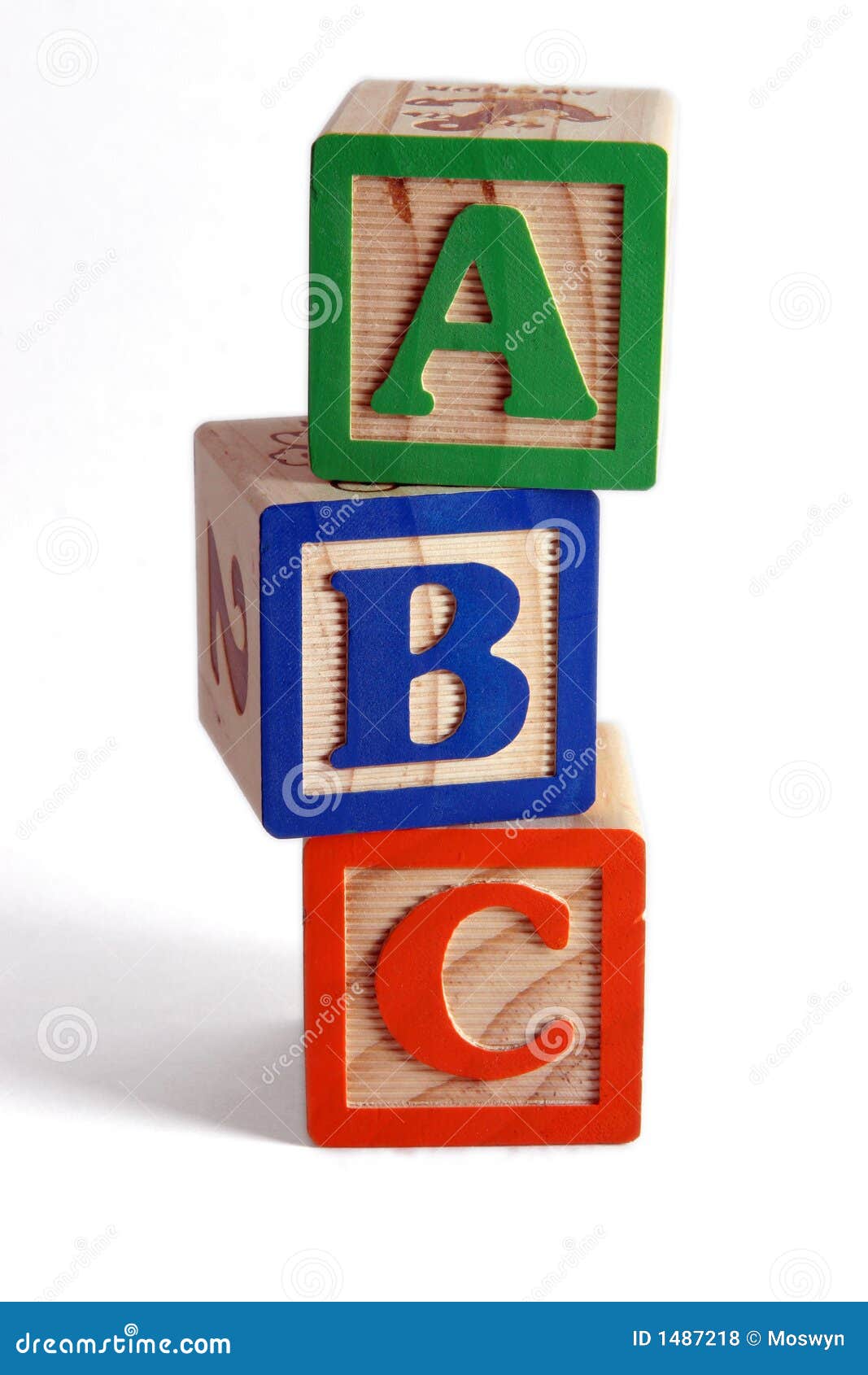 Bloques Del ABC Empilados Verticalmente Foto de archivo - Imagen de ...