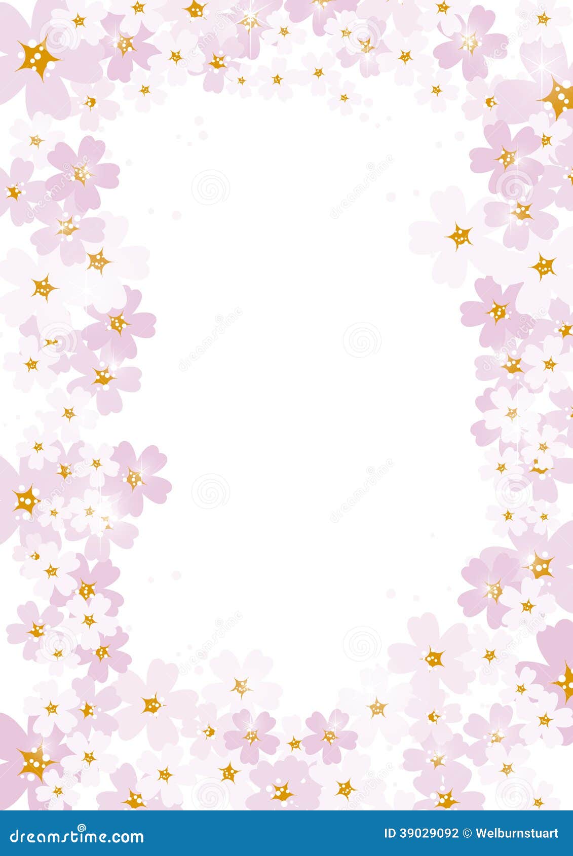 Blossom border stock vector. Illustration of nature, vector - 39029092