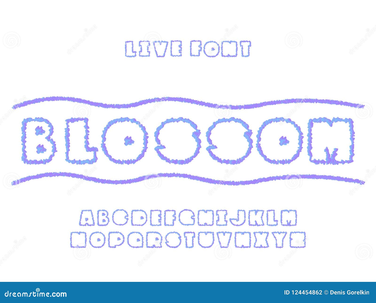 Blossom Font. Vector Alphabet Stock Vector - Illustration of flower ...