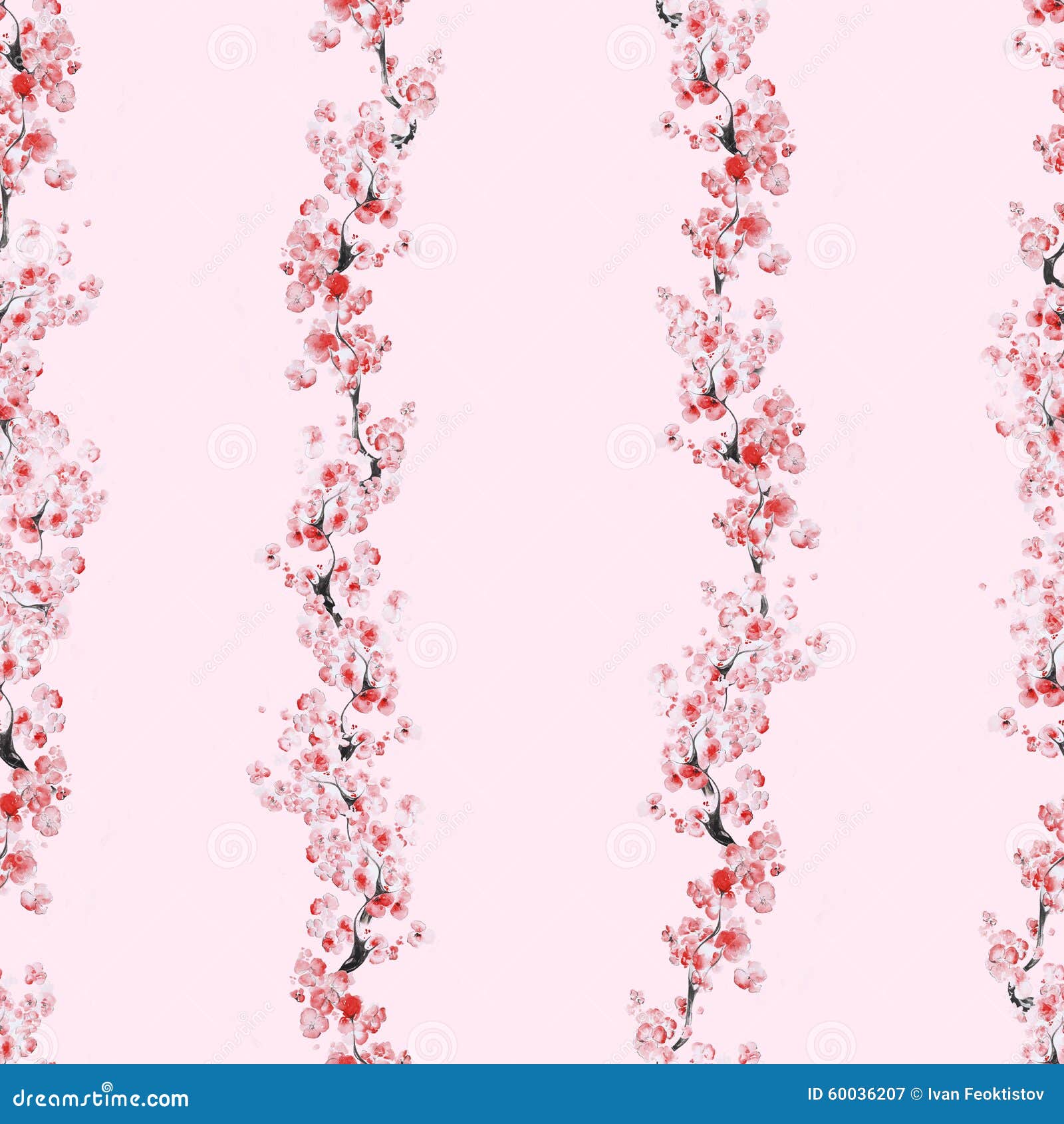 Blossom sakura pattern stock illustration. Illustration of leaf - 60036207