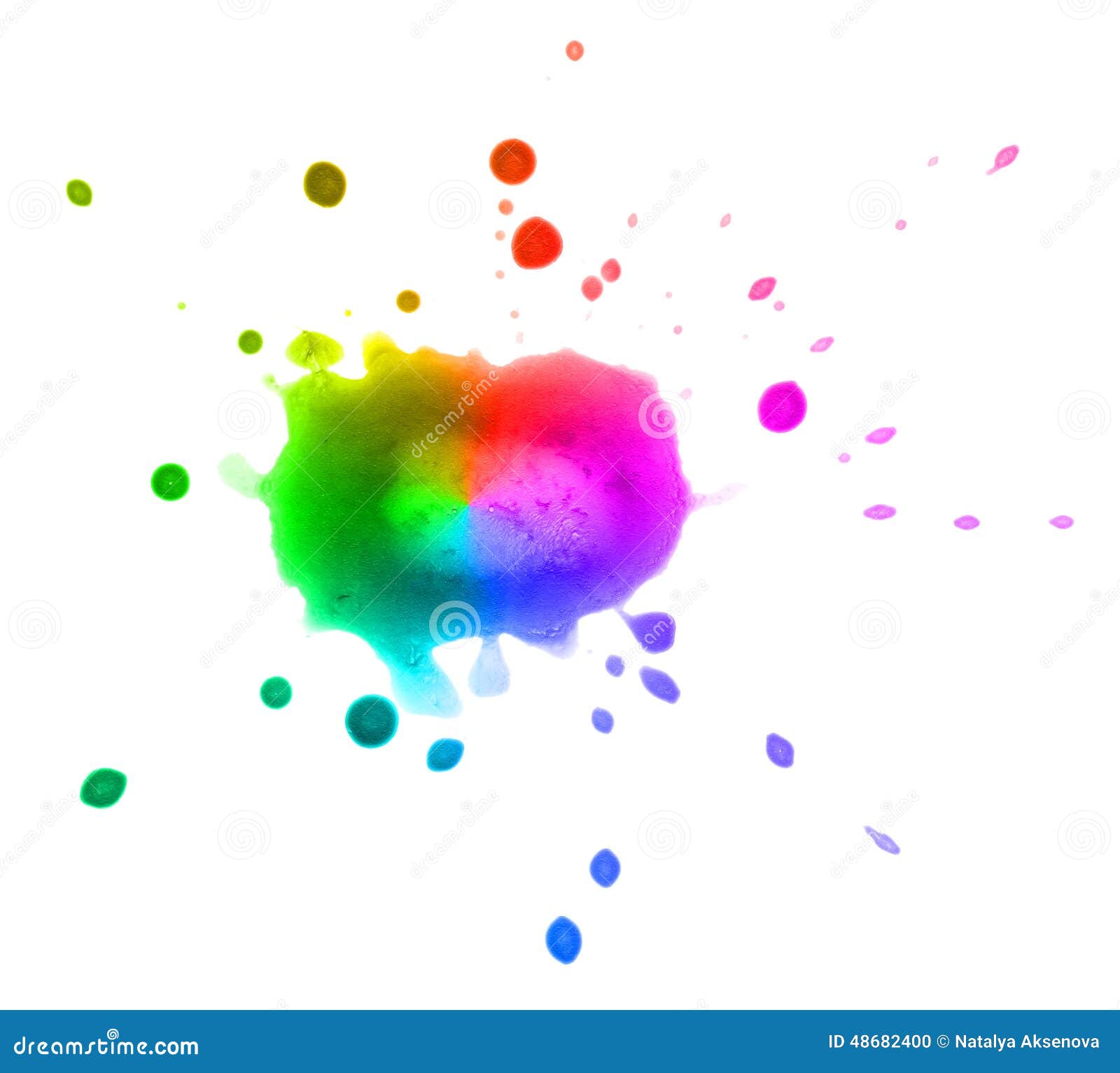Blot Isolated on White Background. Multi-colored Stock Illustration ...