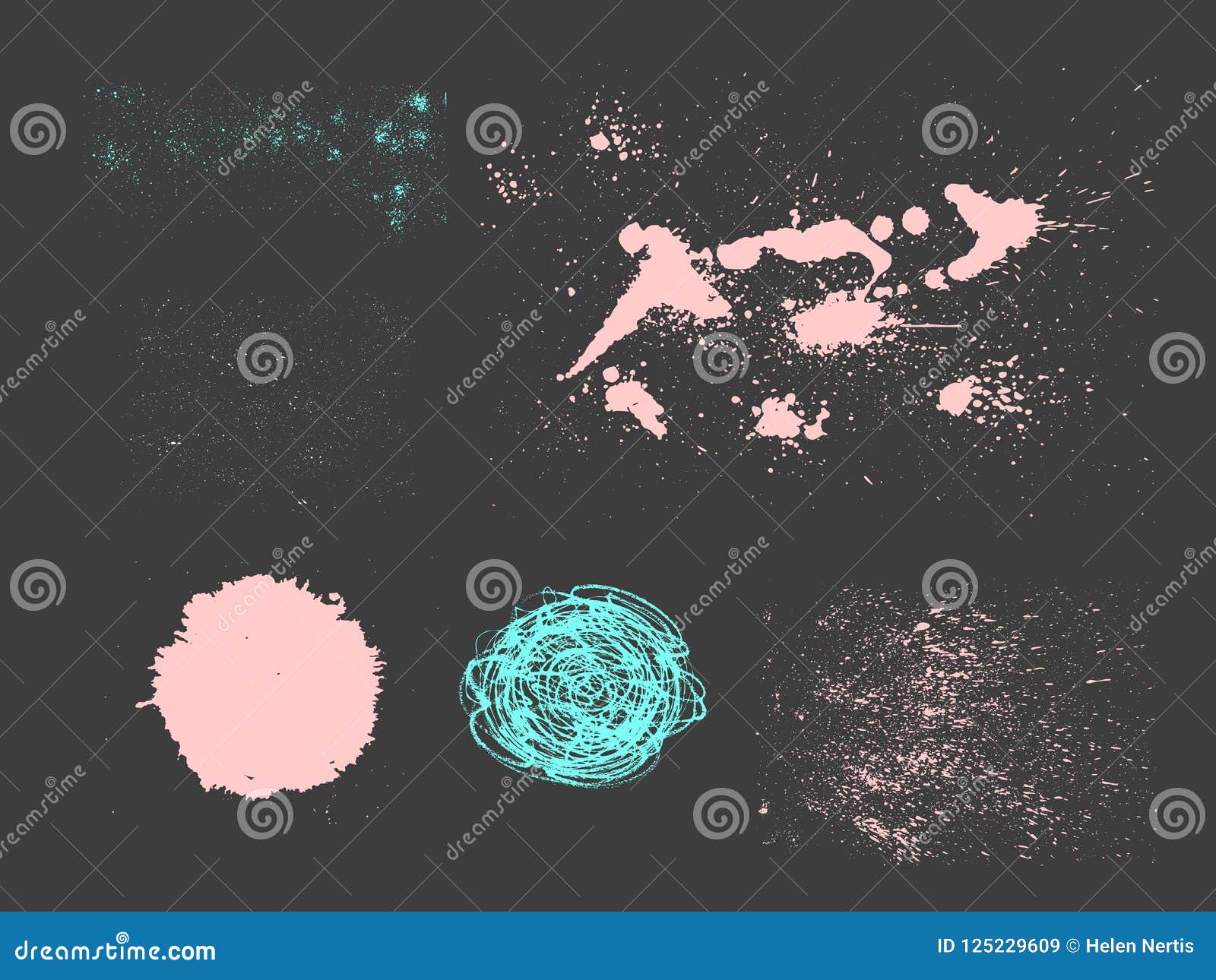 Blotch and Stains Made with Ink. Textures for Design. Stock ...