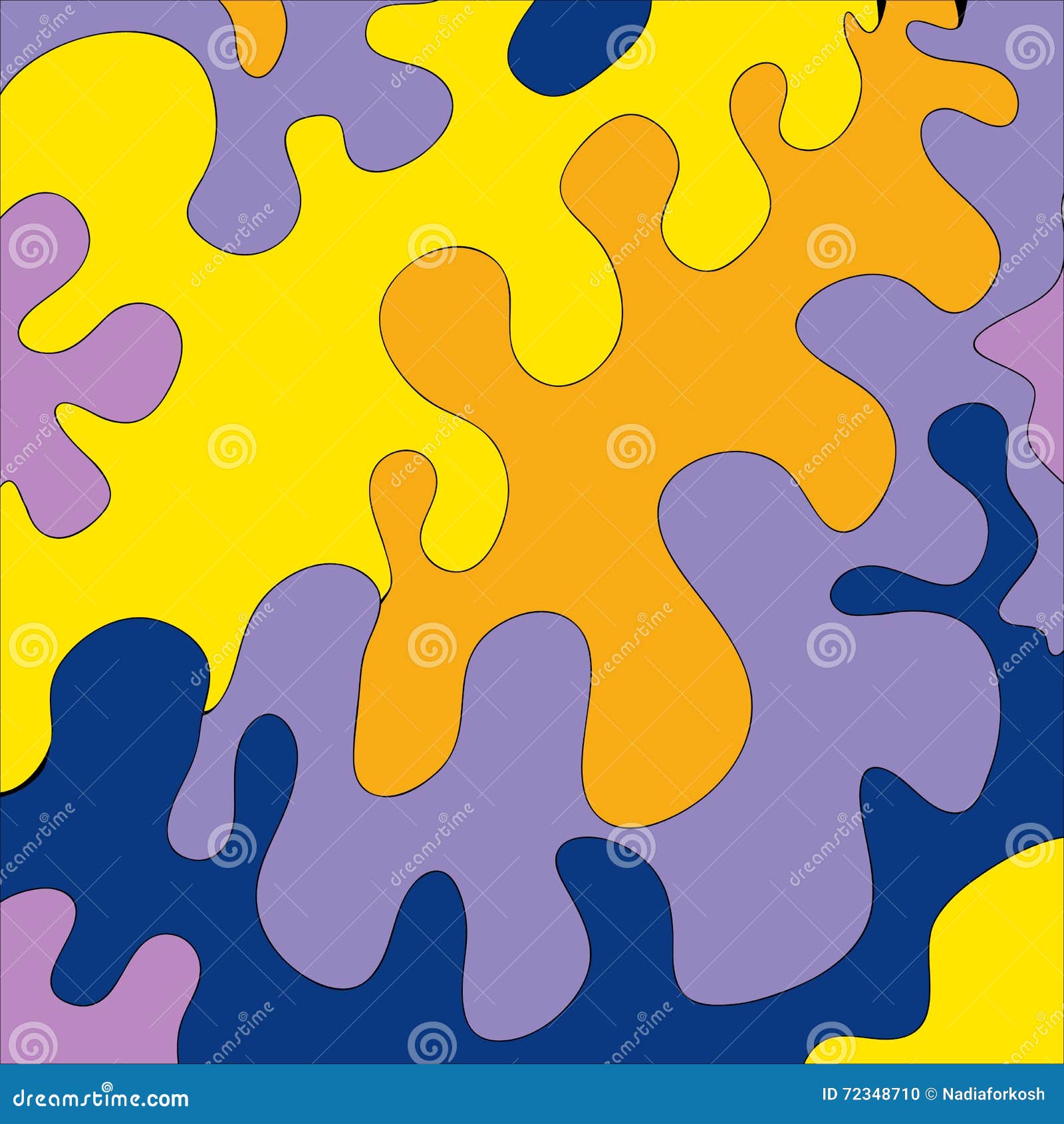 Blots Pattern with Yellow, Orange, Blue and Violet Color Stock Vector ...