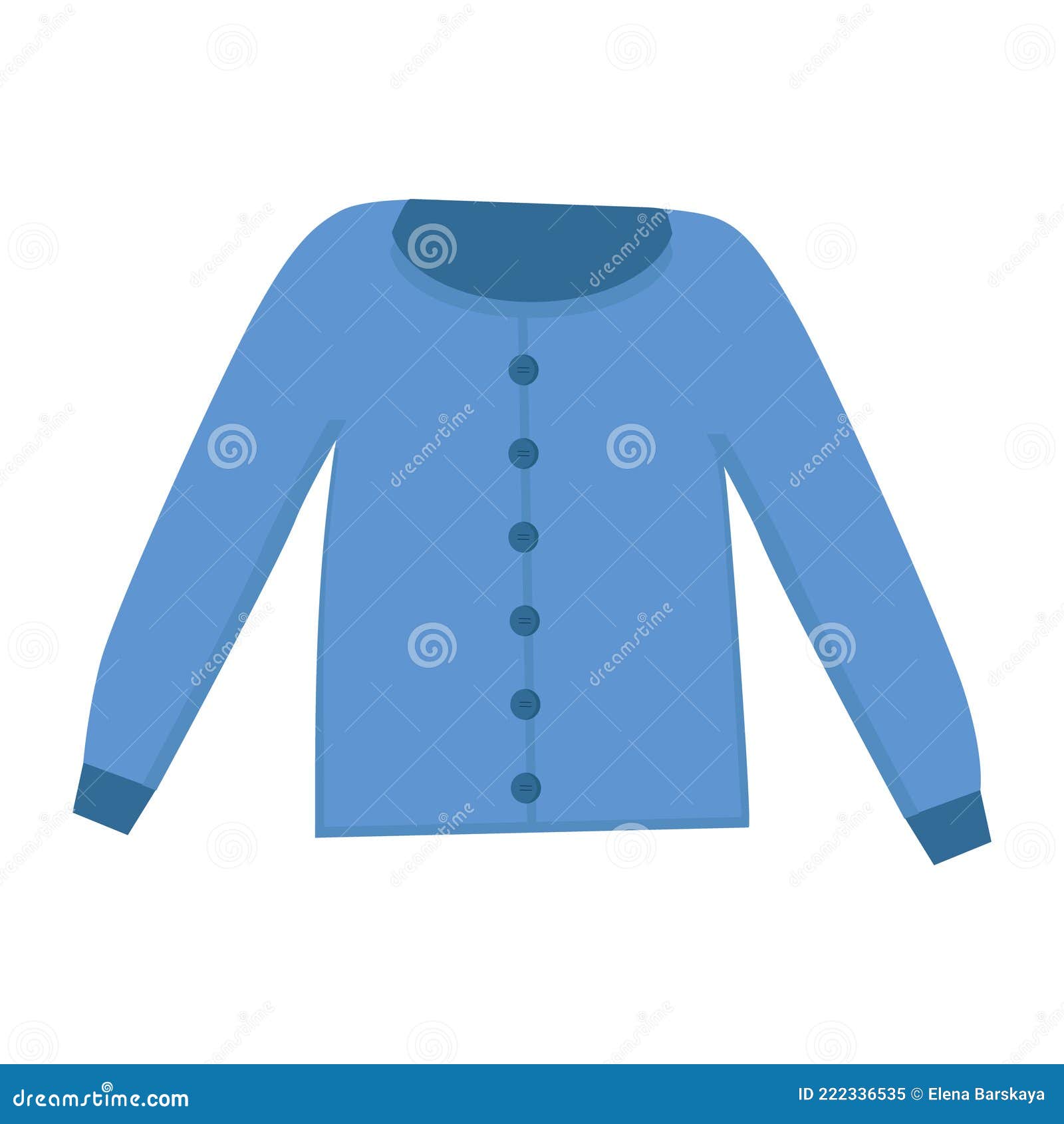 The Blouse is Blue on a White Background for Use in Clipart or Web ...