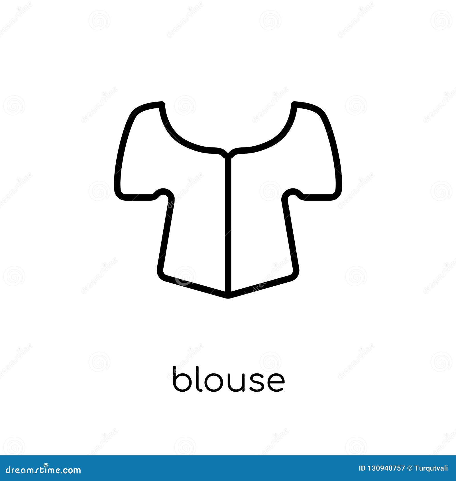 Blouse Icon from Clothes Collection. Stock Vector - Illustration of ...