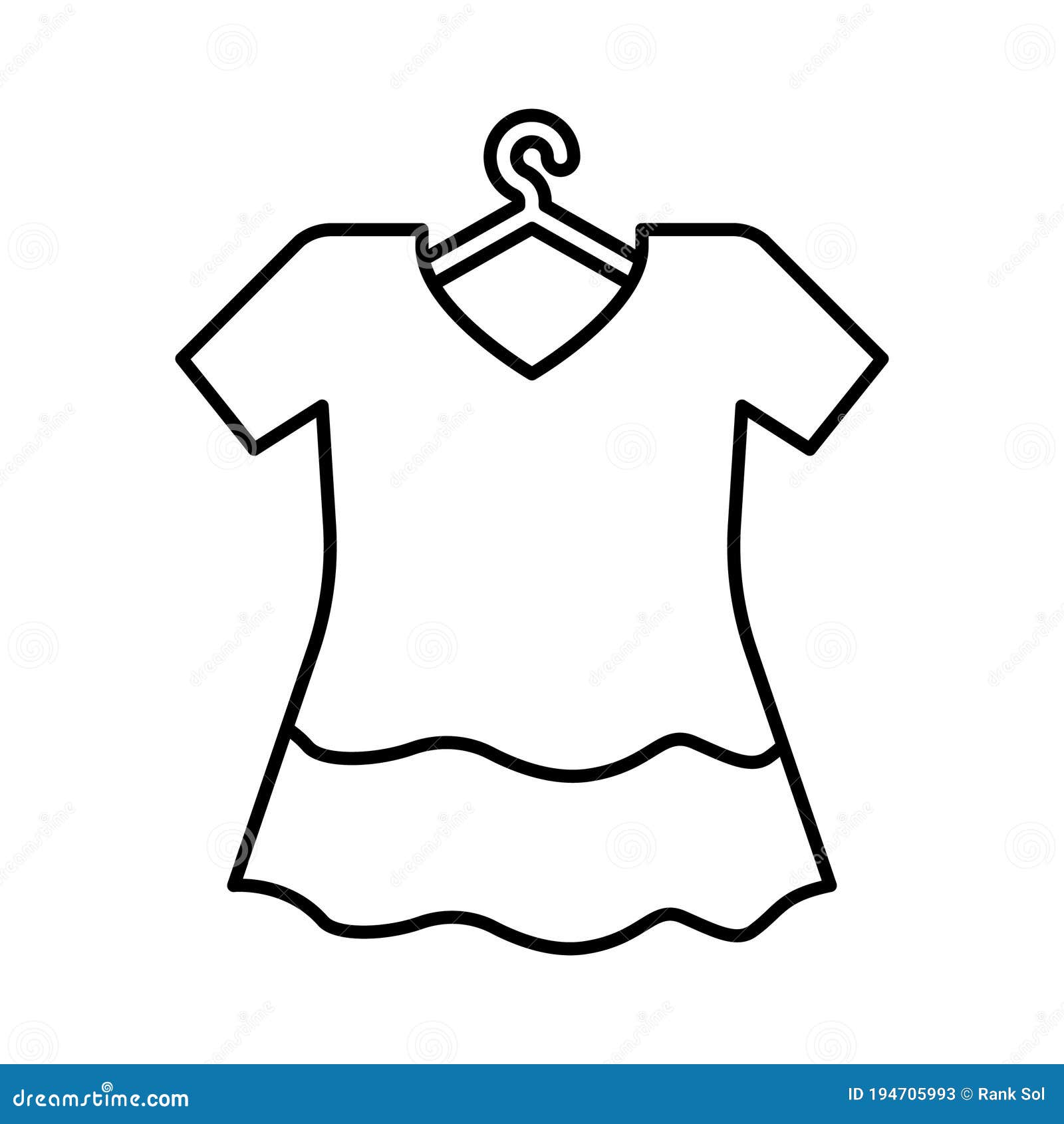 Blouse Outline Vector Icon Which Can Easily Modify or Edit Stock Vector ...