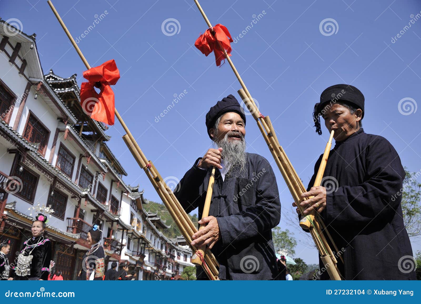 Blow Lusheng,Miao Nationality Men Editorial Stock Image - Image of ...