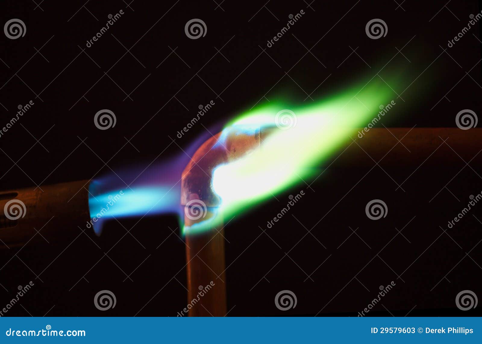 Blow Torch Flame and Copper Pipe Stock Image - Image of heat, solder ...