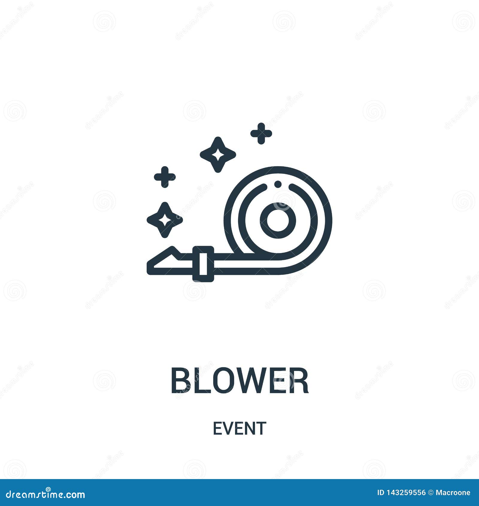 Blower Icon Vector from Event Collection. Thin Line Blower Outline Icon ...