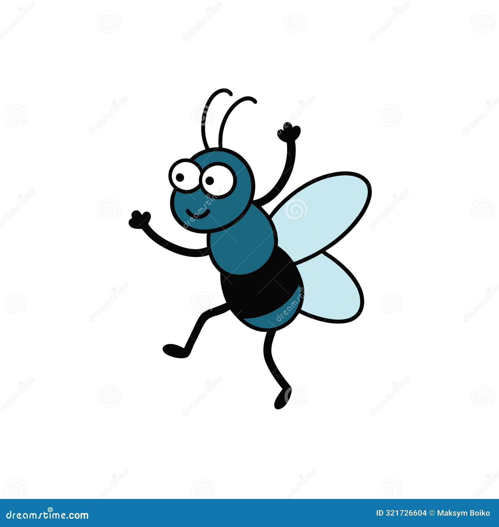 Blowfly Dancing Icon Vector Illustration Stock Vector - Illustration of ...