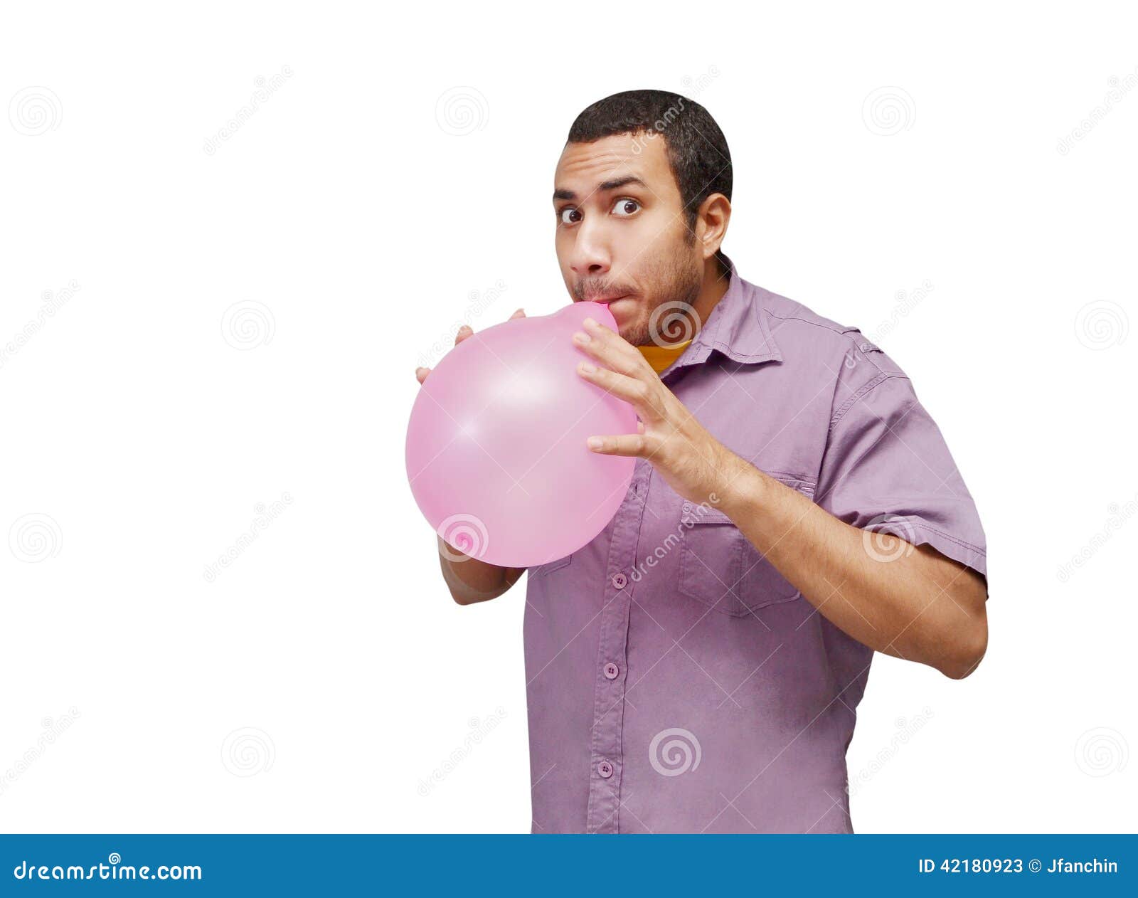 Blowing balloon stock image. Image of birthday, joyous - 42180923