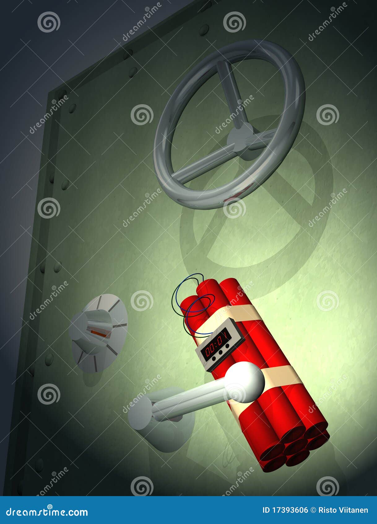 Blowing Bank Safe with Dynamite Stock Illustration - Illustration of ...