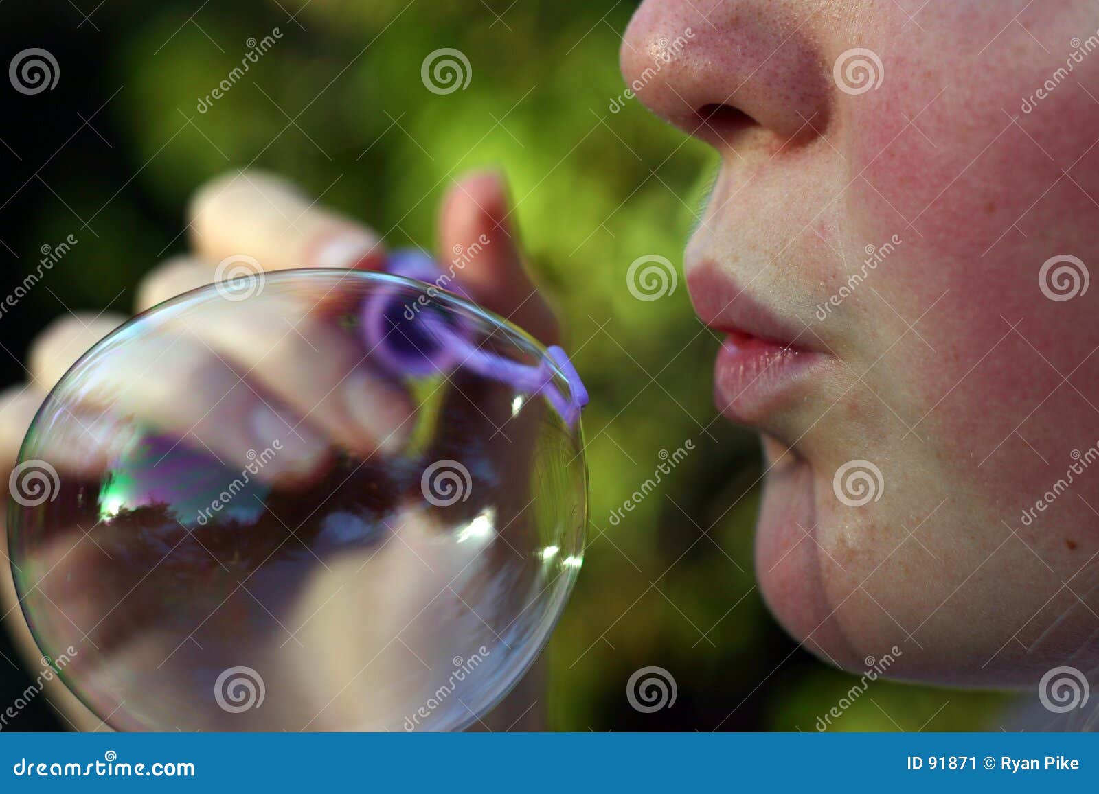 Blowing bubbles stock image. Image of people, pretty, spring - 91871