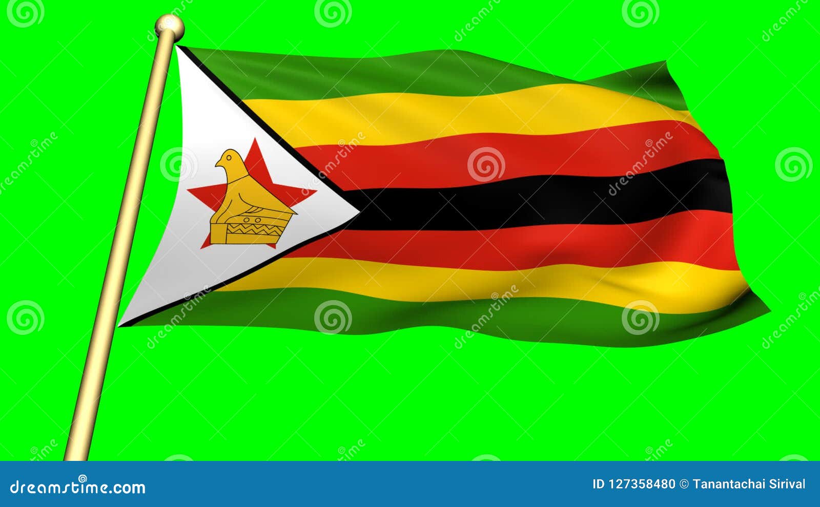 Flag of Zimbabwe animation stock footage. Video of stories - 127358480