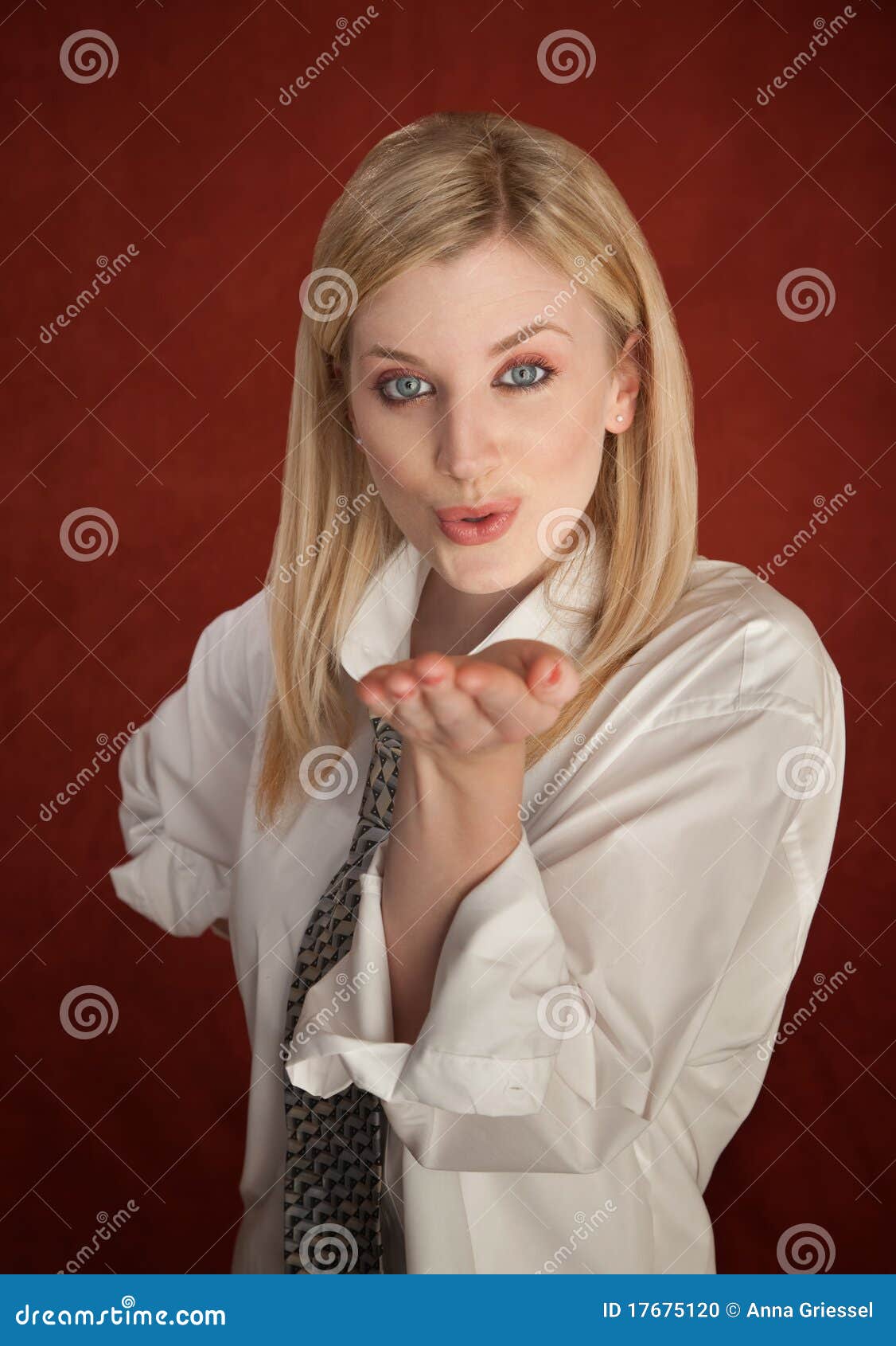 Blowing a Kiss stock photo. Image of kiss, caucasian - 17675120