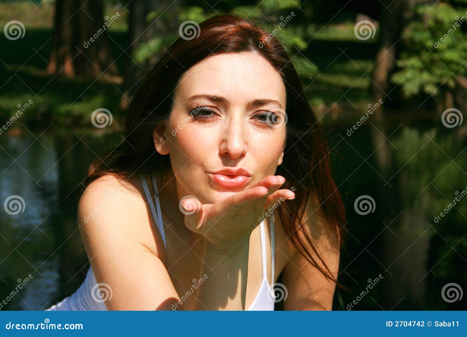 Blowing kiss stock photo. Image of mouth, attraction, purity - 2704742