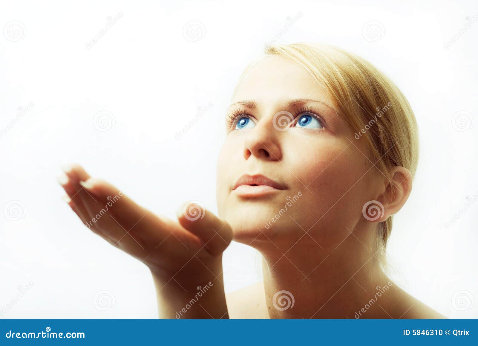 Blowing kisses. stock photo. Image of health, clean, naked - 5846310