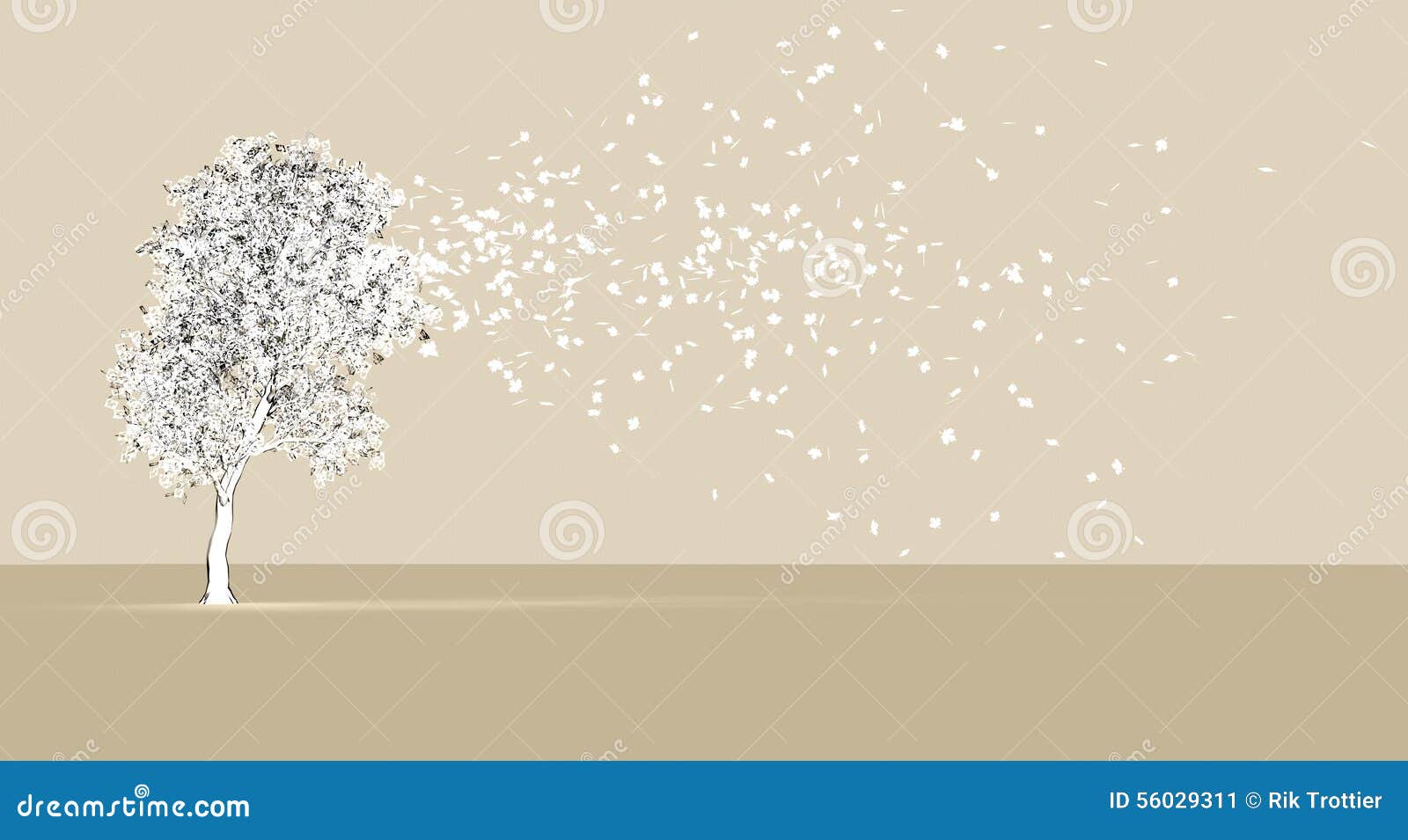 Blowing oak leaves stock illustration. Illustration of blown - 56029311