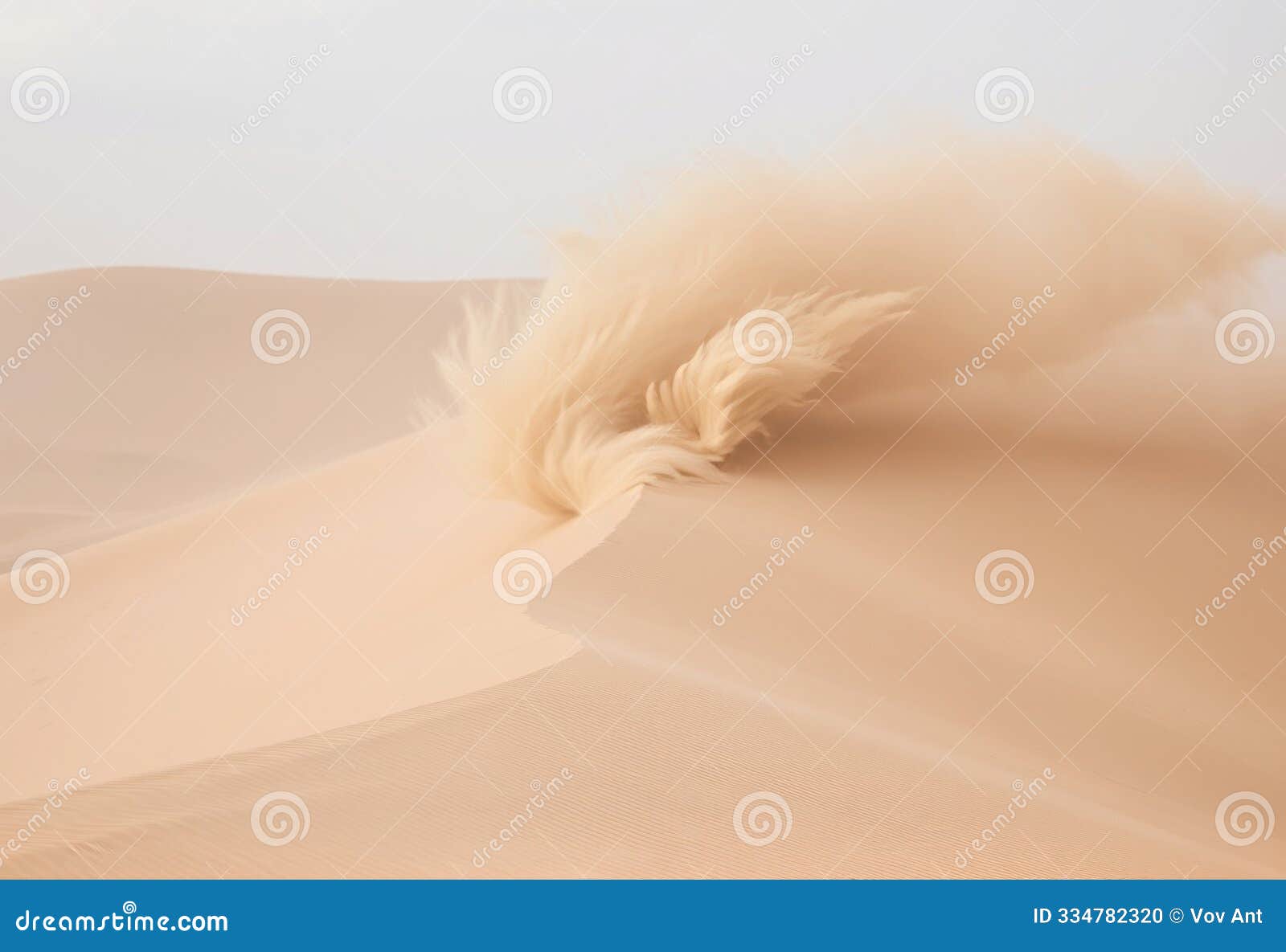 Blowing Sand Dunes in a Desert Storm Stock Illustration - Illustration ...