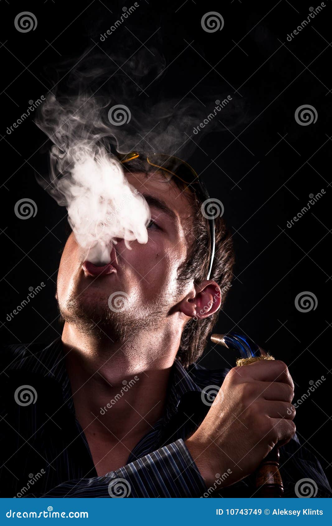 Blowing smoke stock image. Image of breathing, lips, rest - 10743749