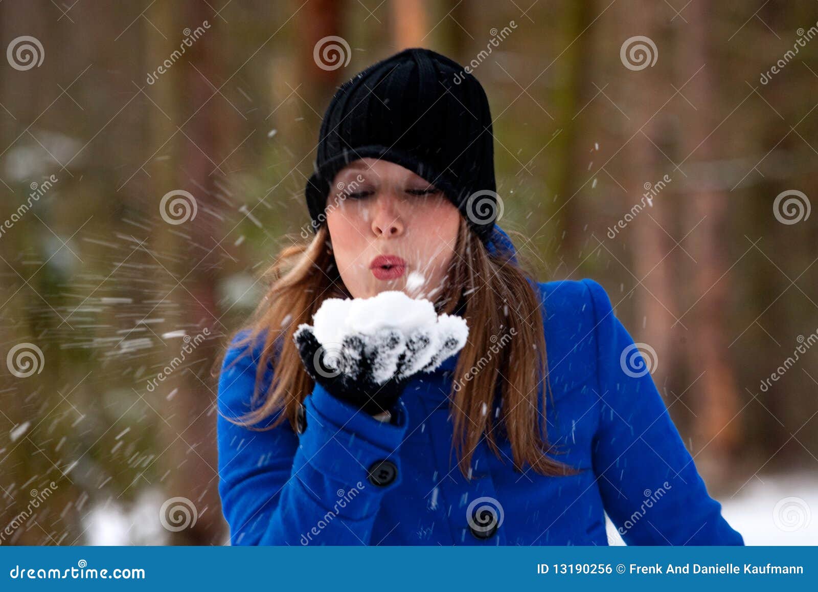 Blowing snow stock photo. Image of adult, outside, contact - 13190256