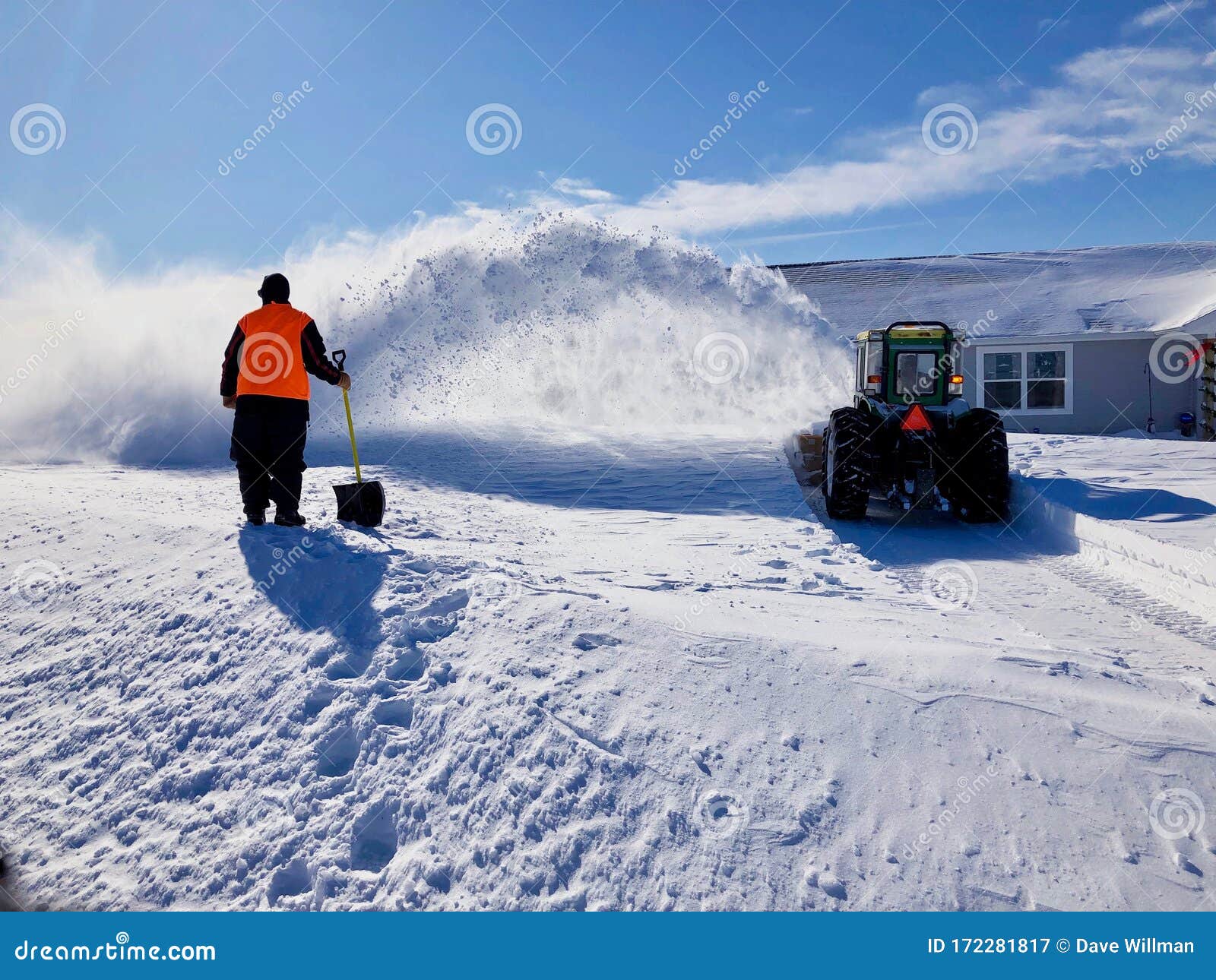 Blowing Snow after a Blizzard Storm Stock Image - Image of wind ...