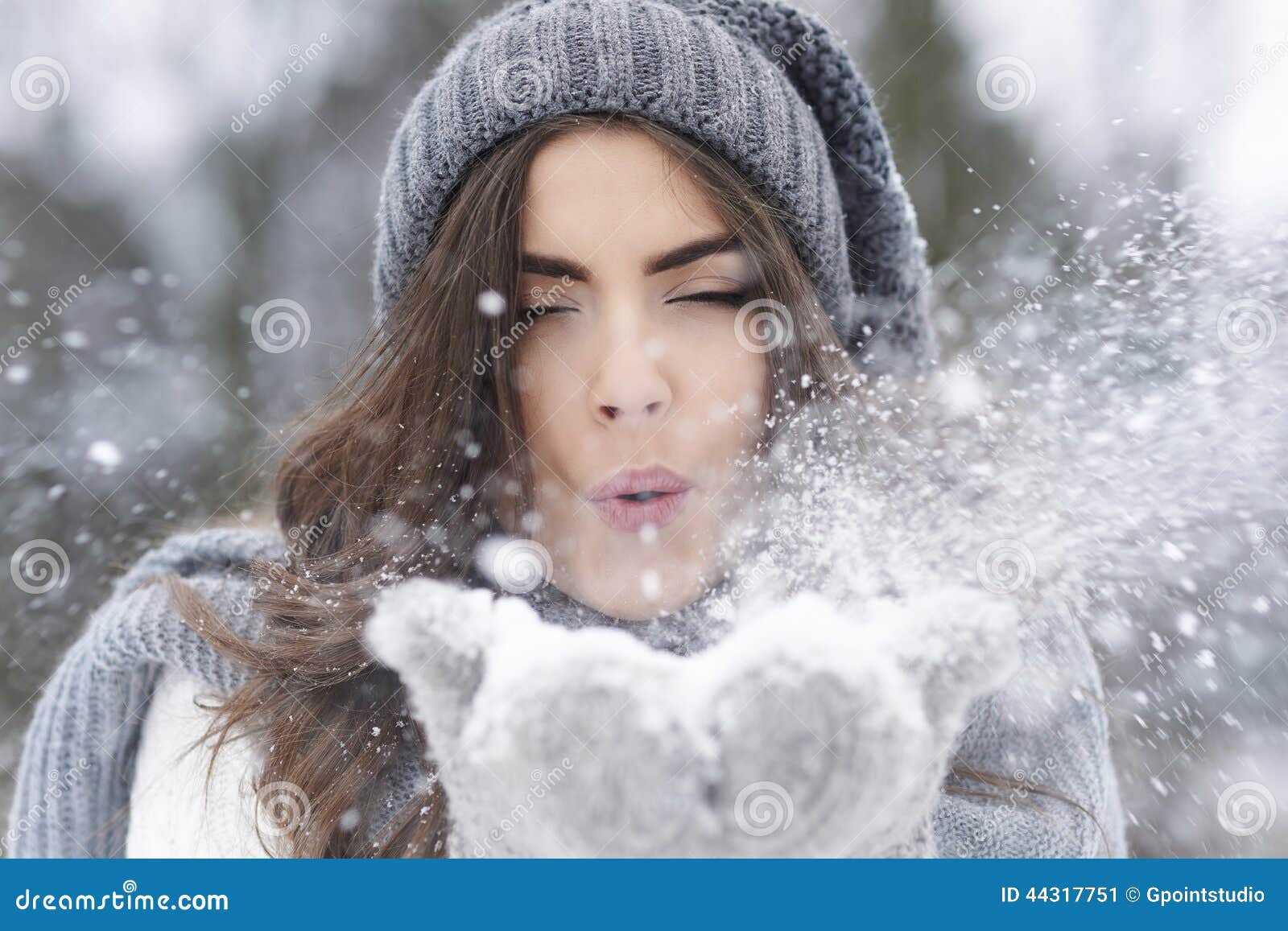 Blowing snow stock image. Image of outside, enjoyment - 44317751