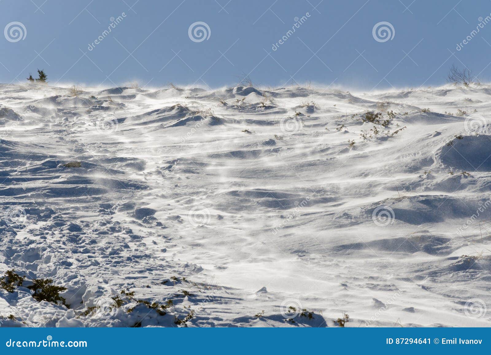 Blowing snow in mountain stock image. Image of winter - 87294641