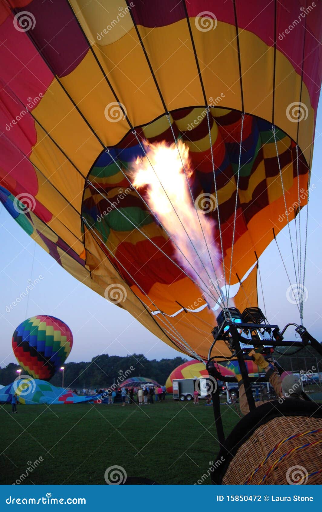 Blowing up the Balloon stock photo. Image of aviation - 15850472