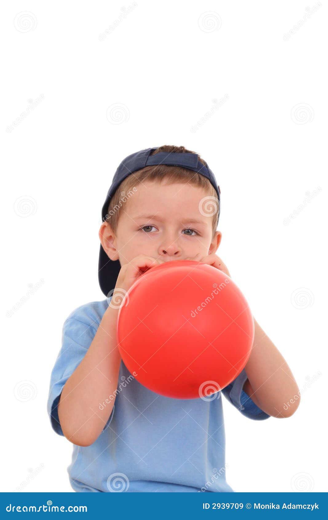 Blowing up balloon stock image. Image of smile, blow, eyes - 2939709