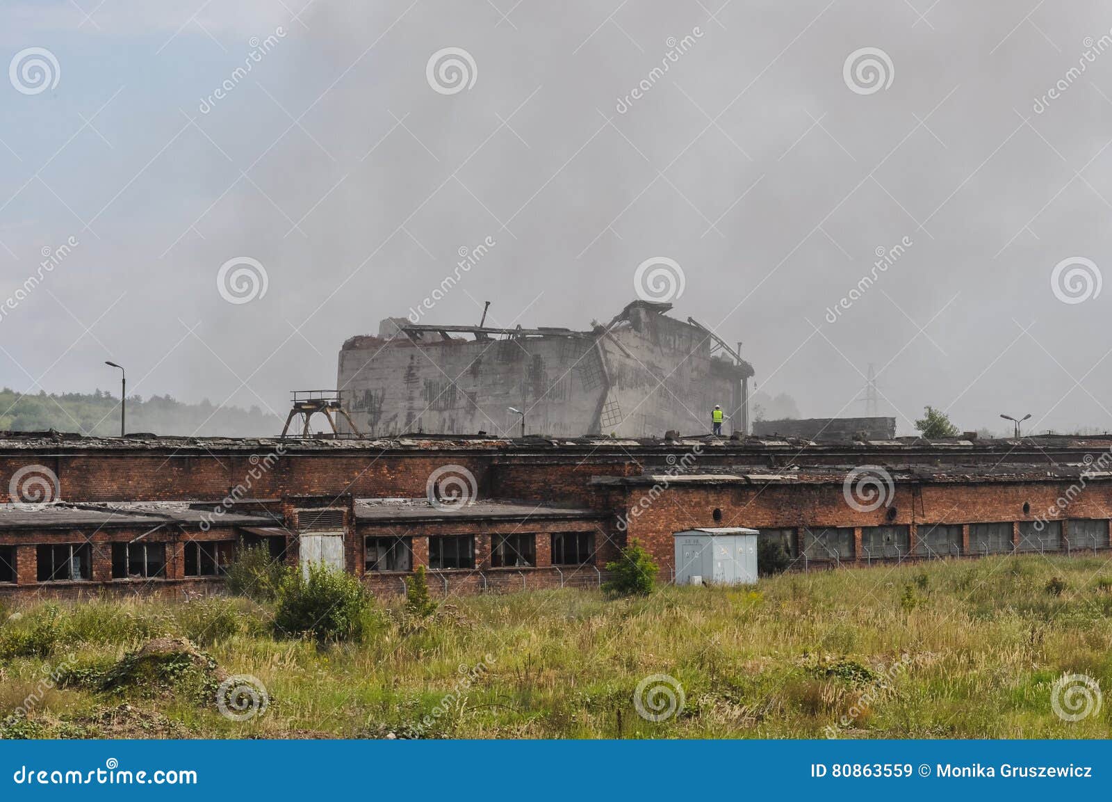 Blowing Up the Building for Demolition Stock Image - Image of tall ...