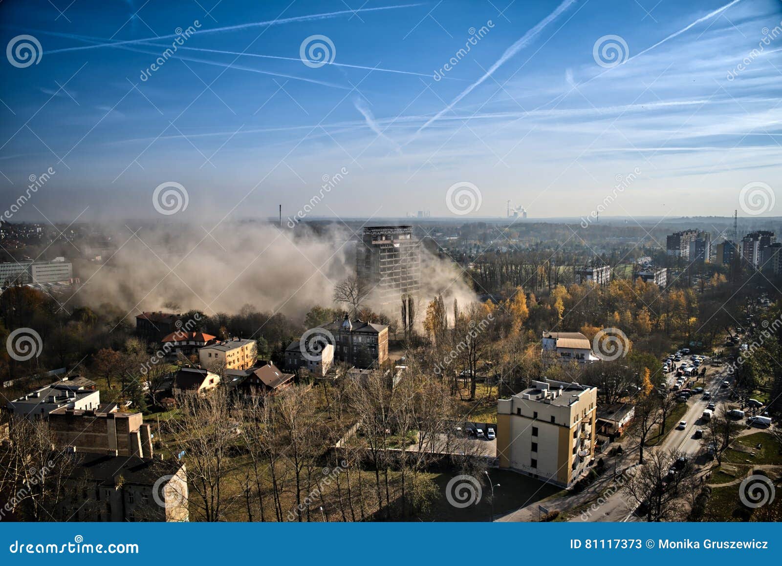 Blowing Up the Building for Demolition Stock Image - Image of tall ...