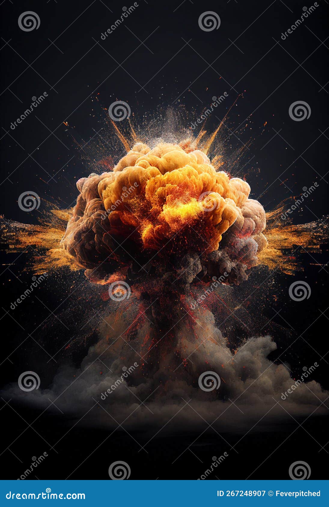 Firey Explosion Of Color Brainwaves Souls Of Humans AI Generative ...