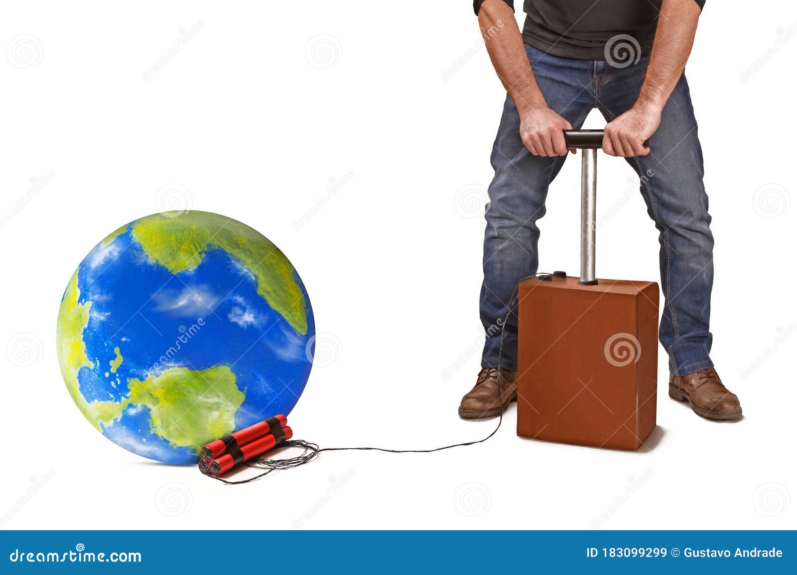 Blowing Up the Planet Earth To Destroy it Stock Image - Image of devil ...