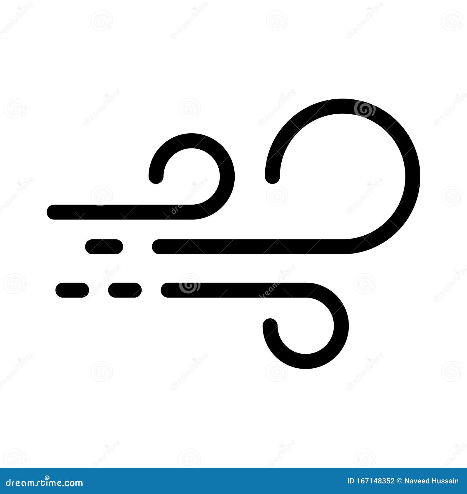 Blowing Vector Thin Line Icon Stock Illustration - Illustration of ...