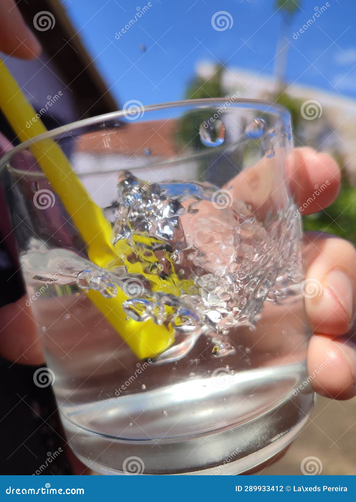 Blowing Water through a Straw Stock Photo - Image of tarde, produce ...