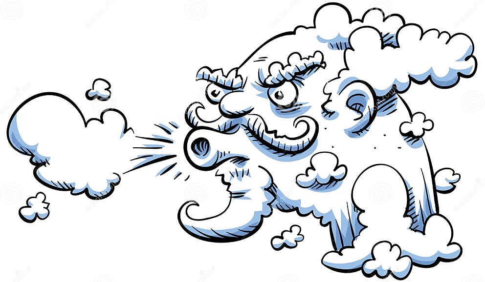 Blowing wind stock illustration. Illustration of bluster - 23877879