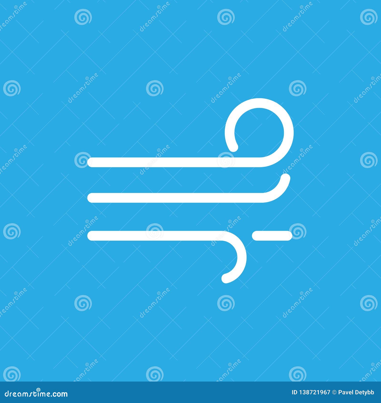 Blowing Wind Icon. Vector Illustration, Flat Design. Stock Vector ...