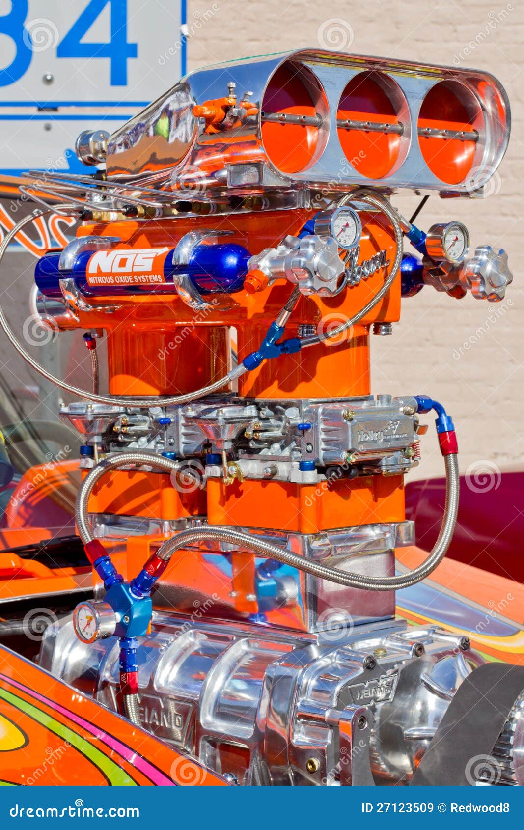 Blown Dragster Engine editorial stock image. Image of oxide - 27123509