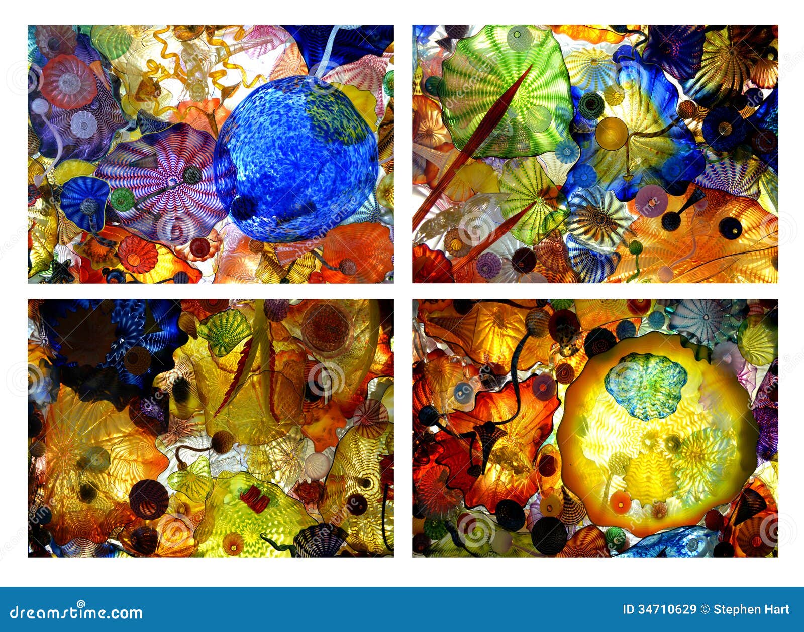 Blown Glass Array Collage stock image. Image of dazzling - 34710629