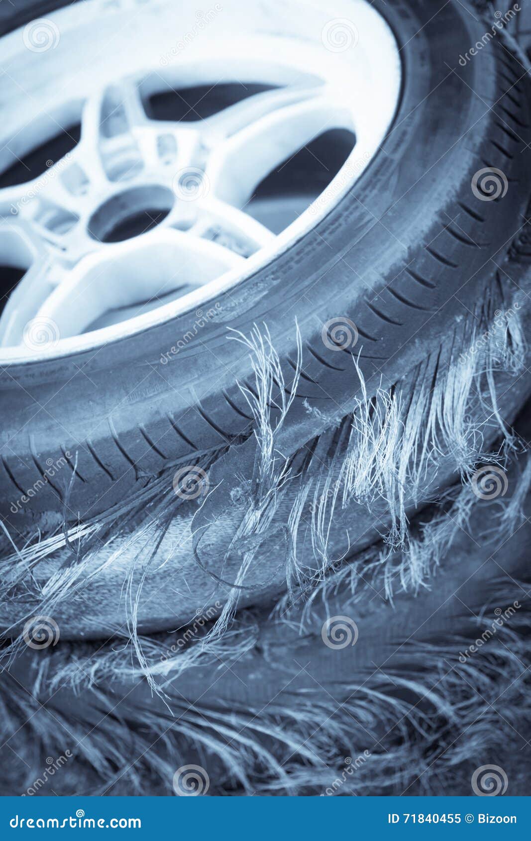 Blown out tires stock image. Image of flat, explosion - 71840455