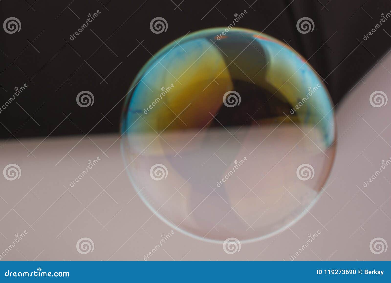 Blown Single Soap Bubble in Air Stock Photo - Image of colour ...