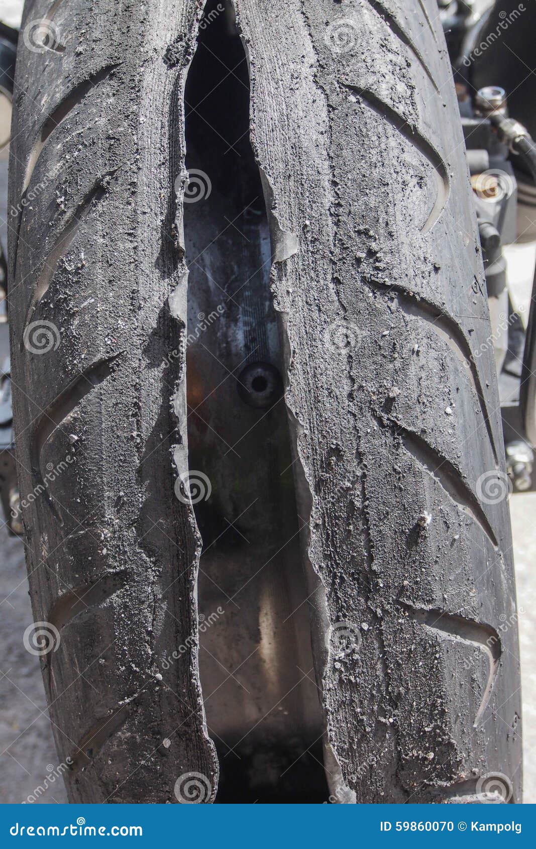 Blown Tire from Burn Out or Drfit Stock Photo - Image of black, concept ...